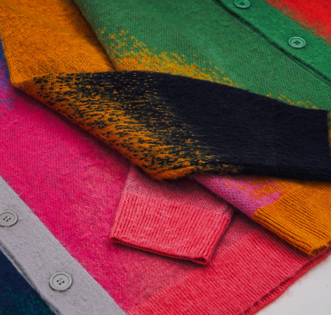 Ruby Cardigan Bone LE | Colorful Mohair Cardigan Sweater – Mifland : A ...